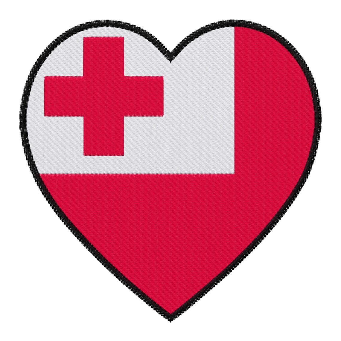 Embroidery Design Flag Tonga Heart Country Multiple Size Patch Instant ...