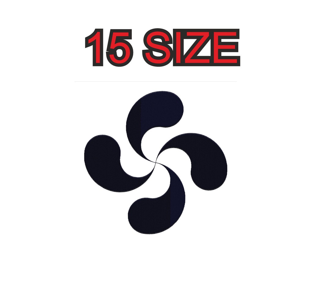 Embroidery Design Basque Cross Lauburu Multiple Size Silhouette Patch ...