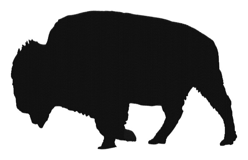 Embroidery Design Buffalo Multiple Size Silhouette Patch Instant ...