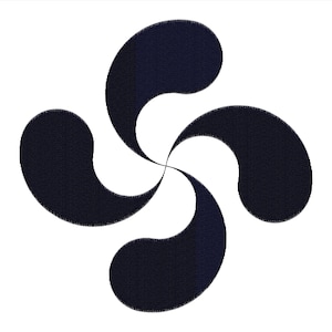 Embroidery Design Basque Cross Lauburu Multiple Size Silhouette Patch ...