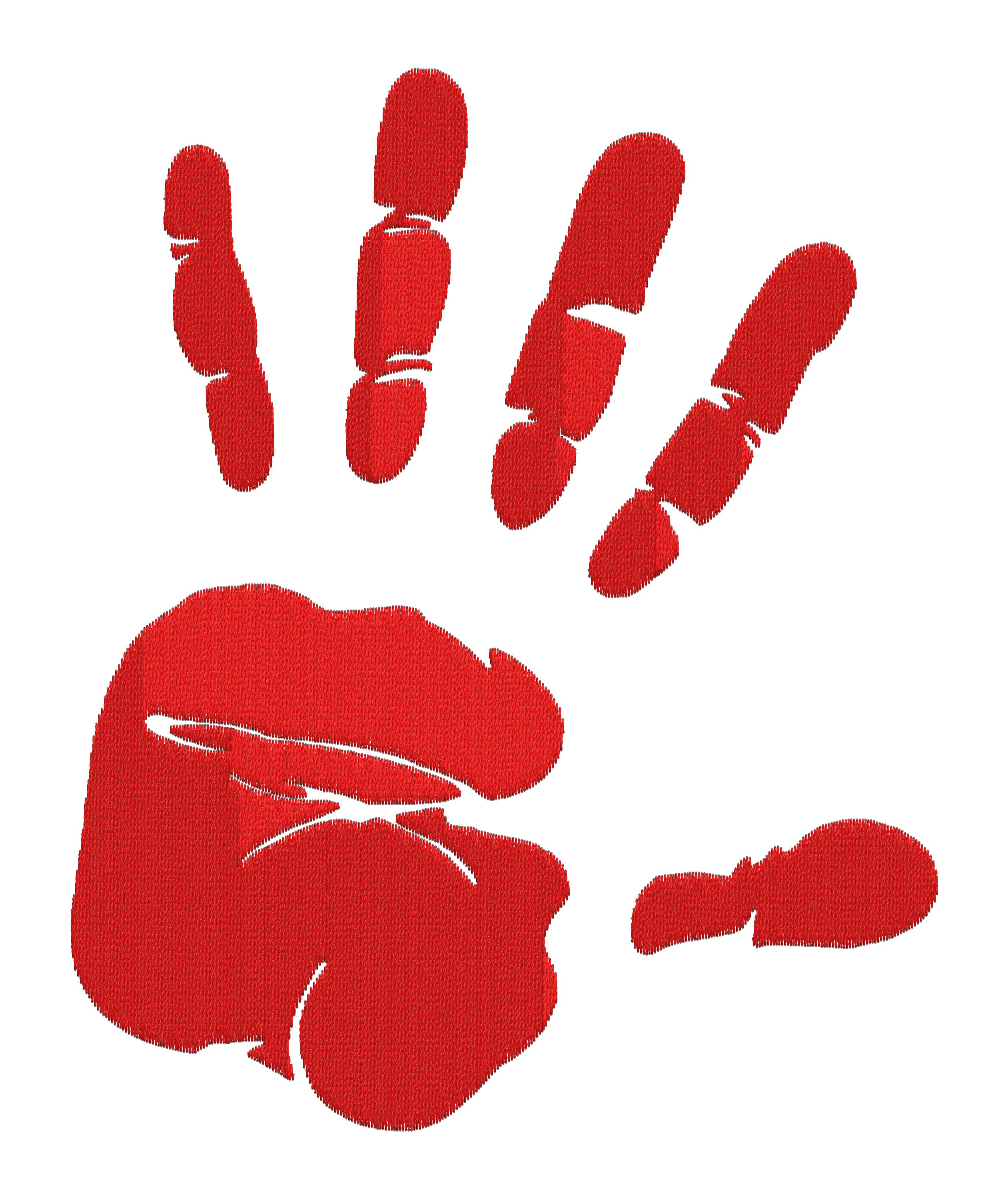 Embroidery Design Handprint Hand Print Multiple Size Embroidery Design ...