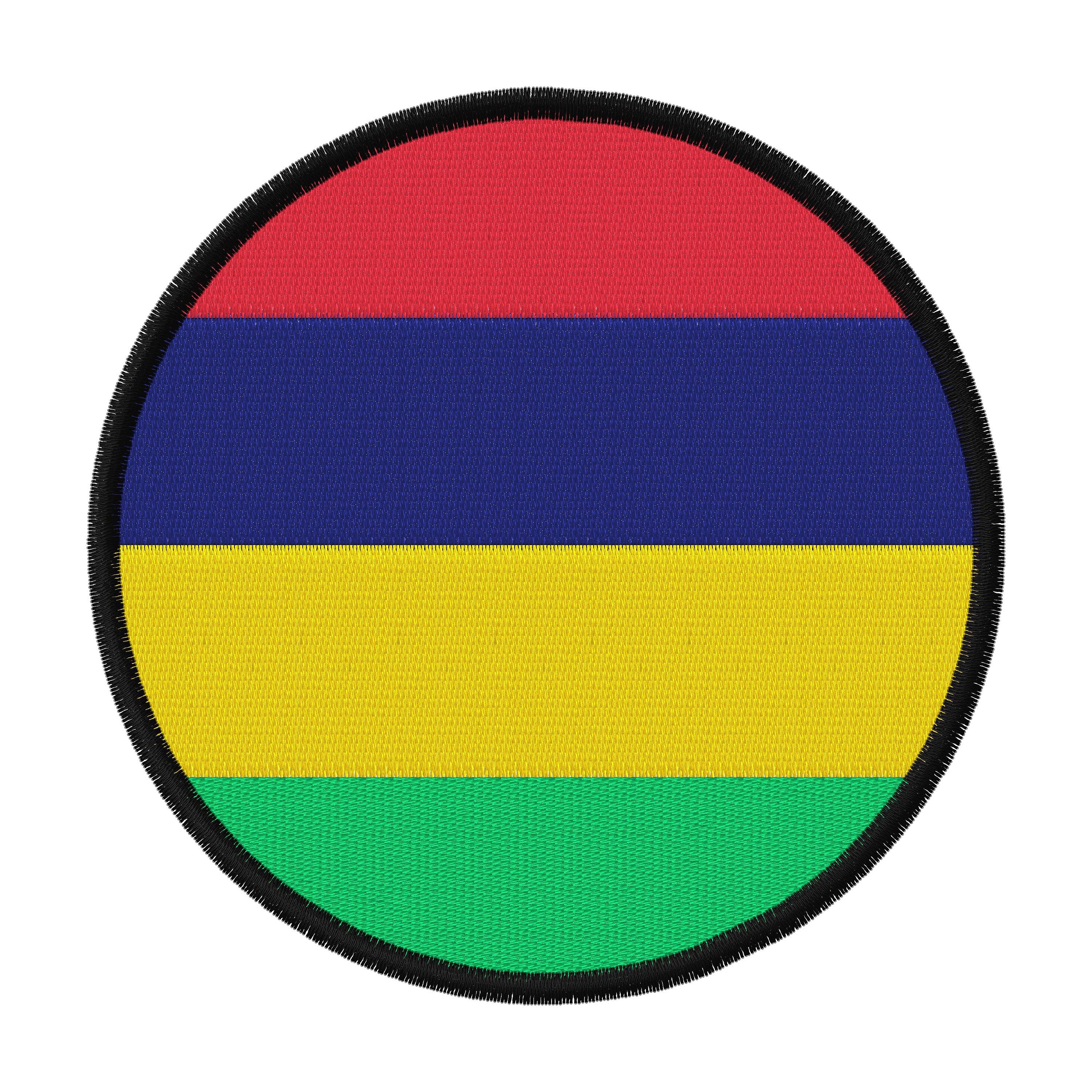 Multiple Size Embroidery Machine Flag Banner Mauritius Country Design ...