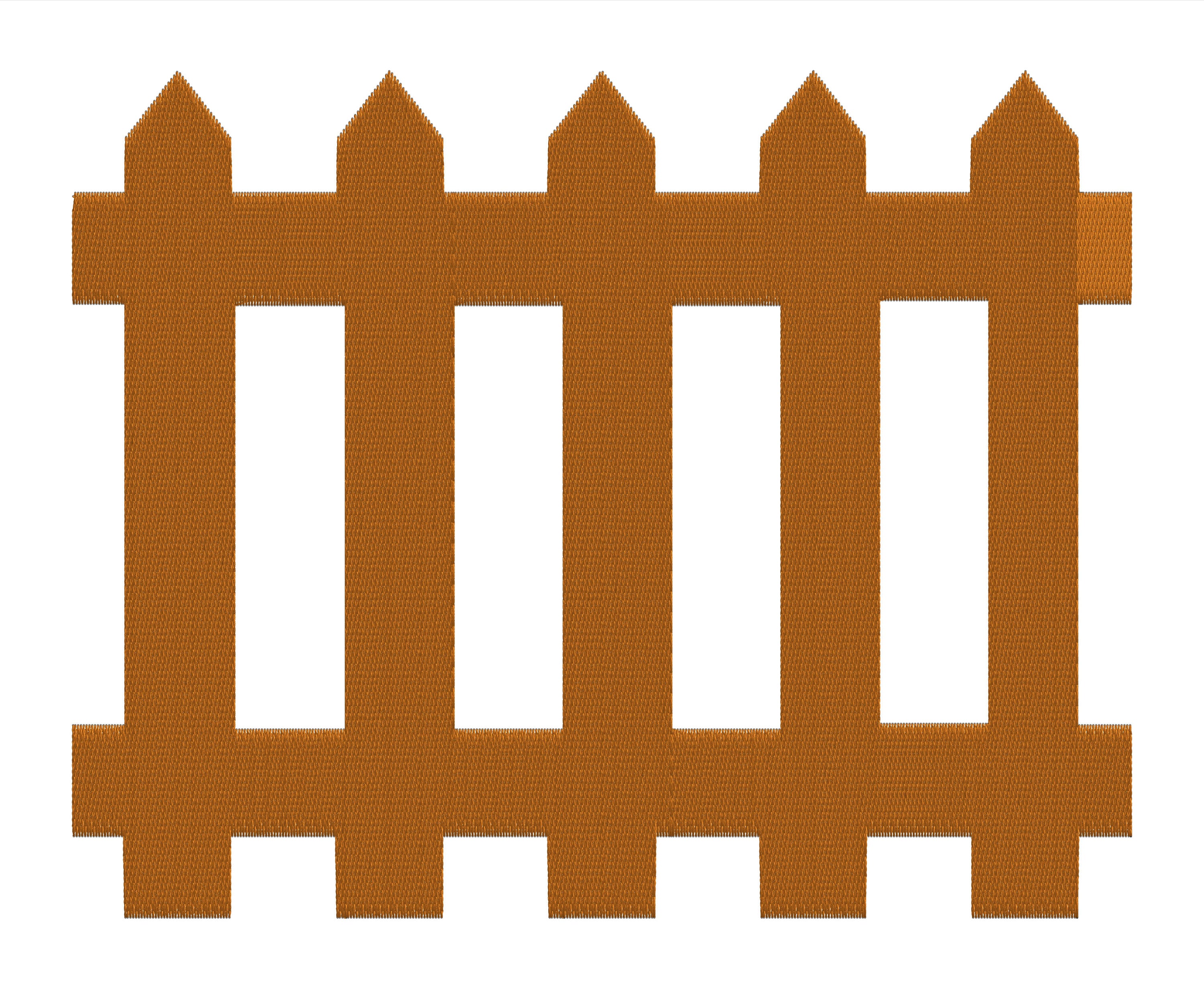 Brown Picket Fence Clip Art