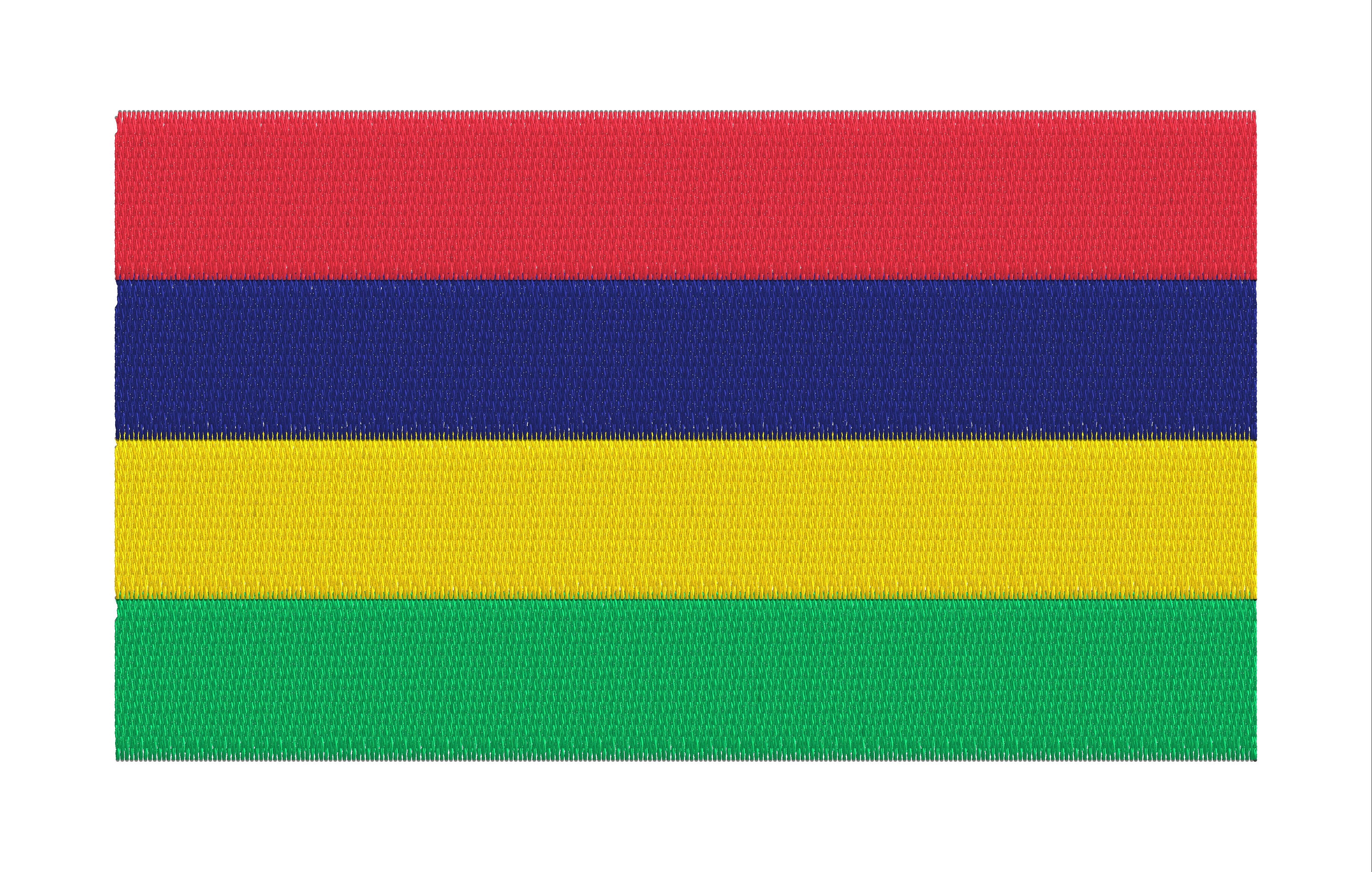 Multiple Size Embroidery Machine Flag Banner Mauritius Country Design ...