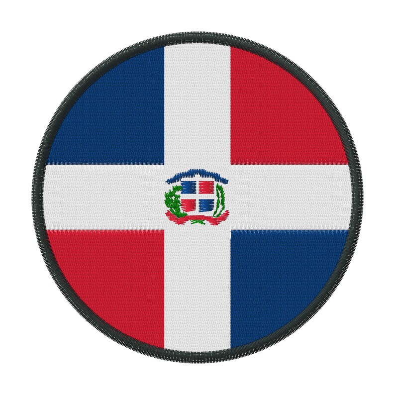 Multiple Size Embroidery Machine Flag Banner Dominican Republic Country ...