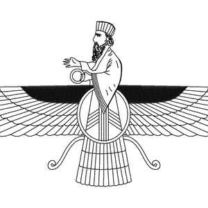 Embroidery Design Faravahar Symbol Zoroastrien Farohar Foruhar Multiple ...