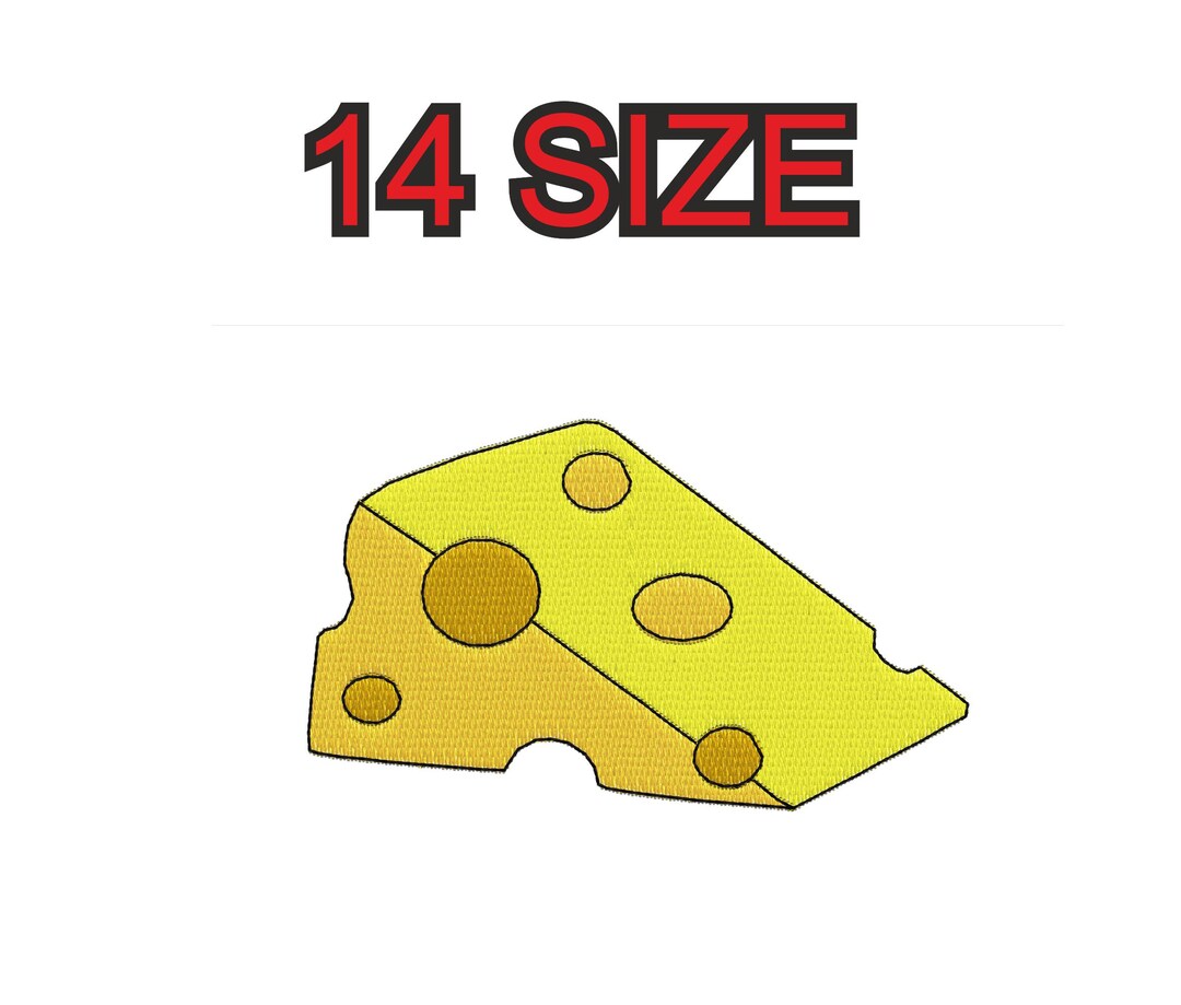 Multiple Size Embroidery Design Cheese Swiss Hunk Cheesehead Silhouette ...