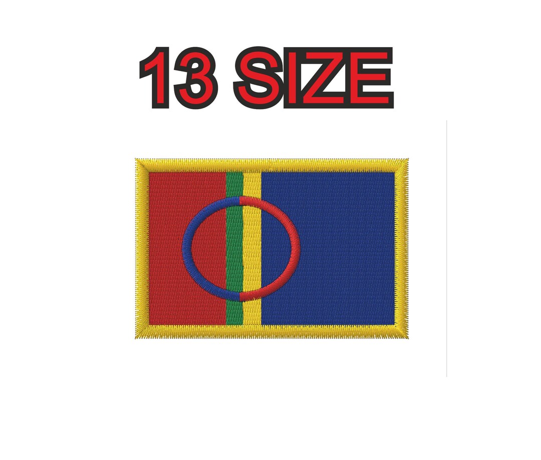 Multiple Size Embroidery Design Flag Sami Samui Sapmi Canada Patch ...