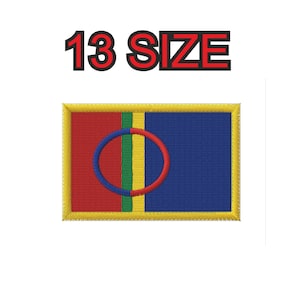 Multiple Size Embroidery Design Flag Sami Samui Sapmi Canada Patch ...