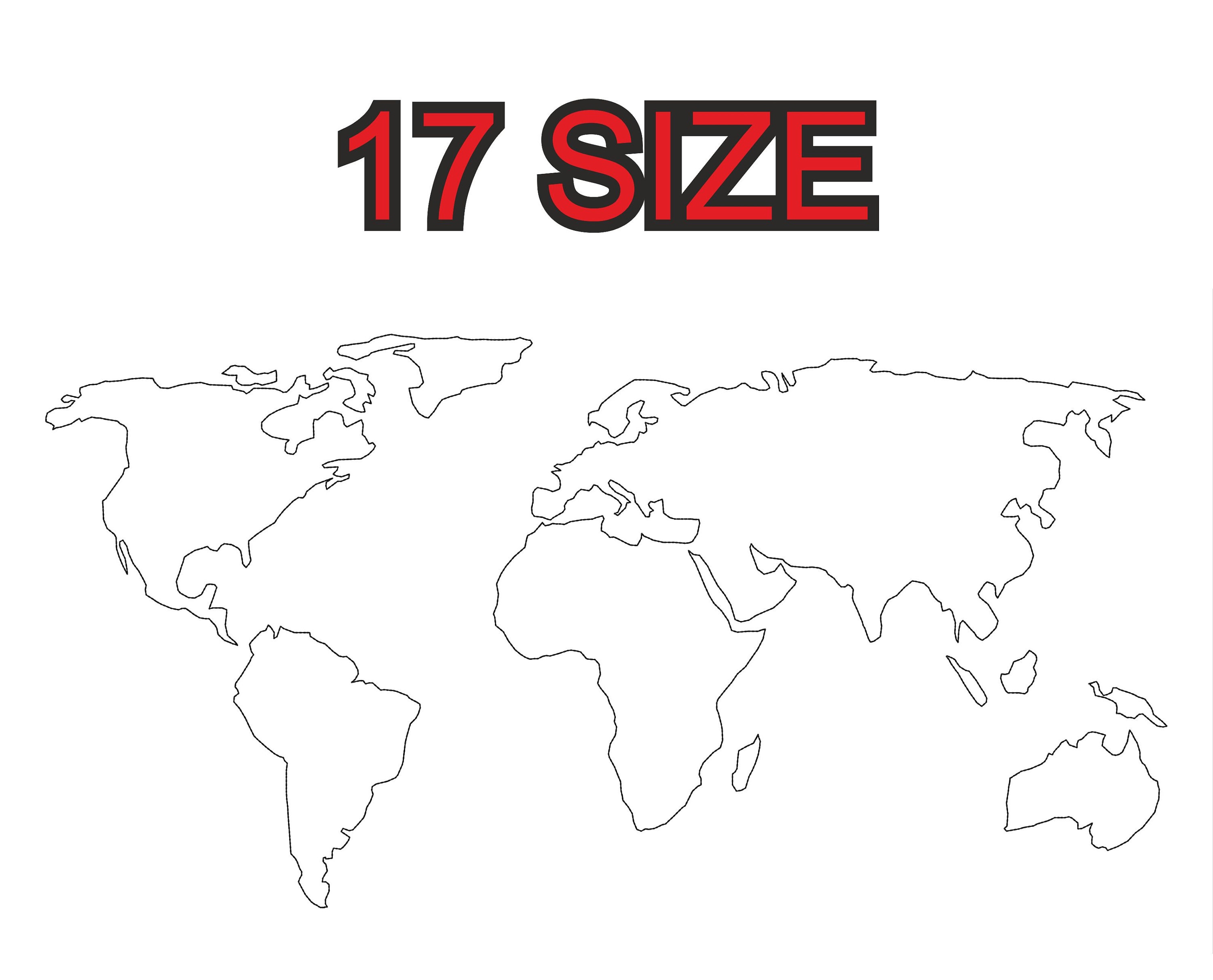 World Map Outline Continents