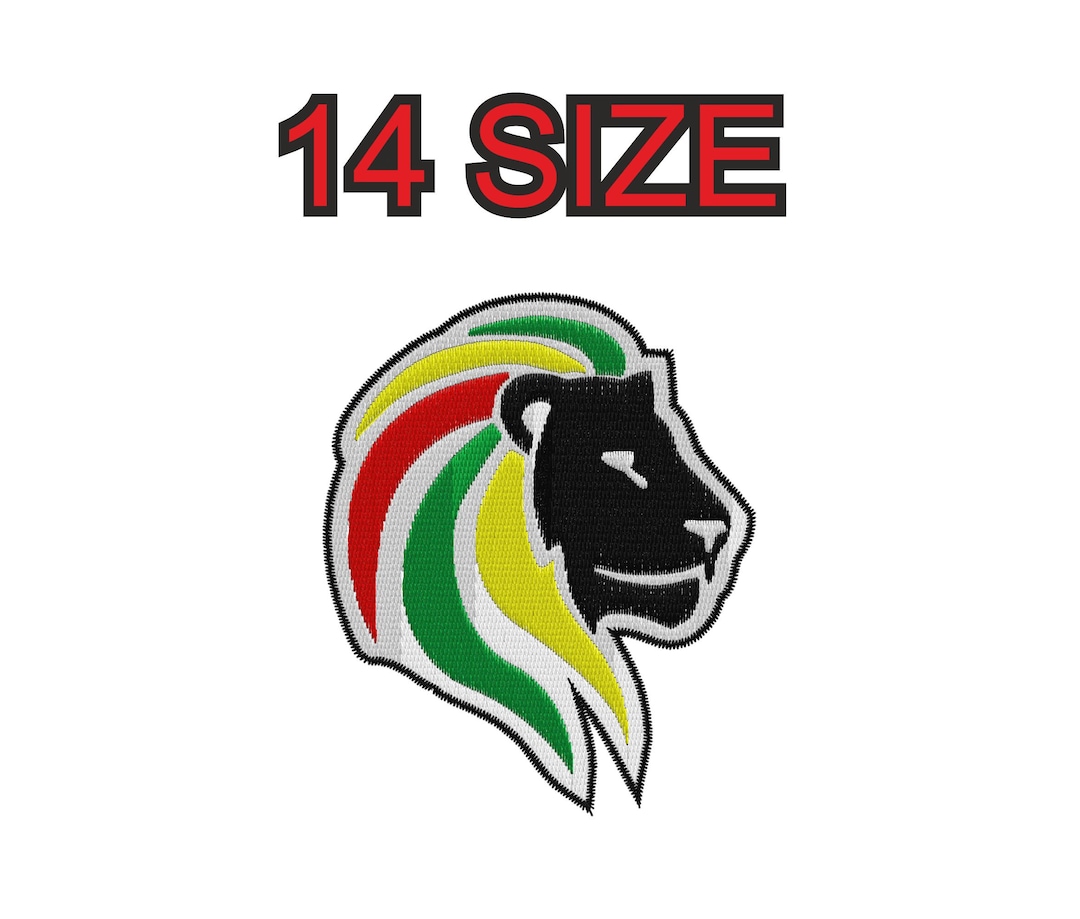 Multiple Size Embroidery Design Rasta One Reggae Love Lion Instant ...