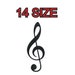 Embroidery Design Treble Clef Musical Note Music Multiple Size ...
