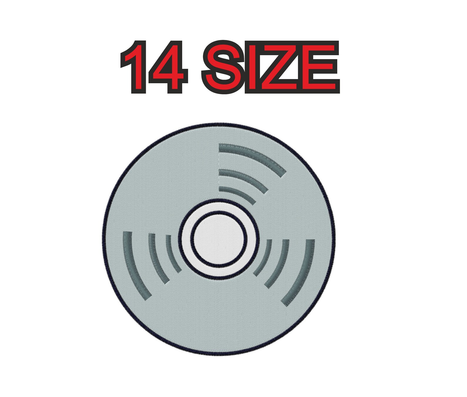 Embroidery Design Disc Music Vinyl Record Cd Multiple Size Patch ...