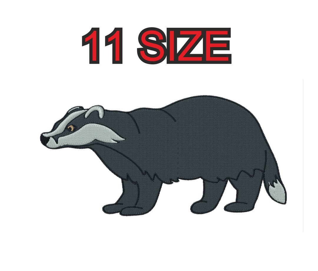 Embroidery Design Badger Multiple Size Embroidery Design Silhouette ...