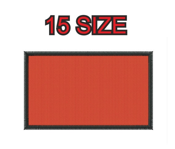 Multiple Size Embroidery Design Rectangle Patch Instant - Etsy