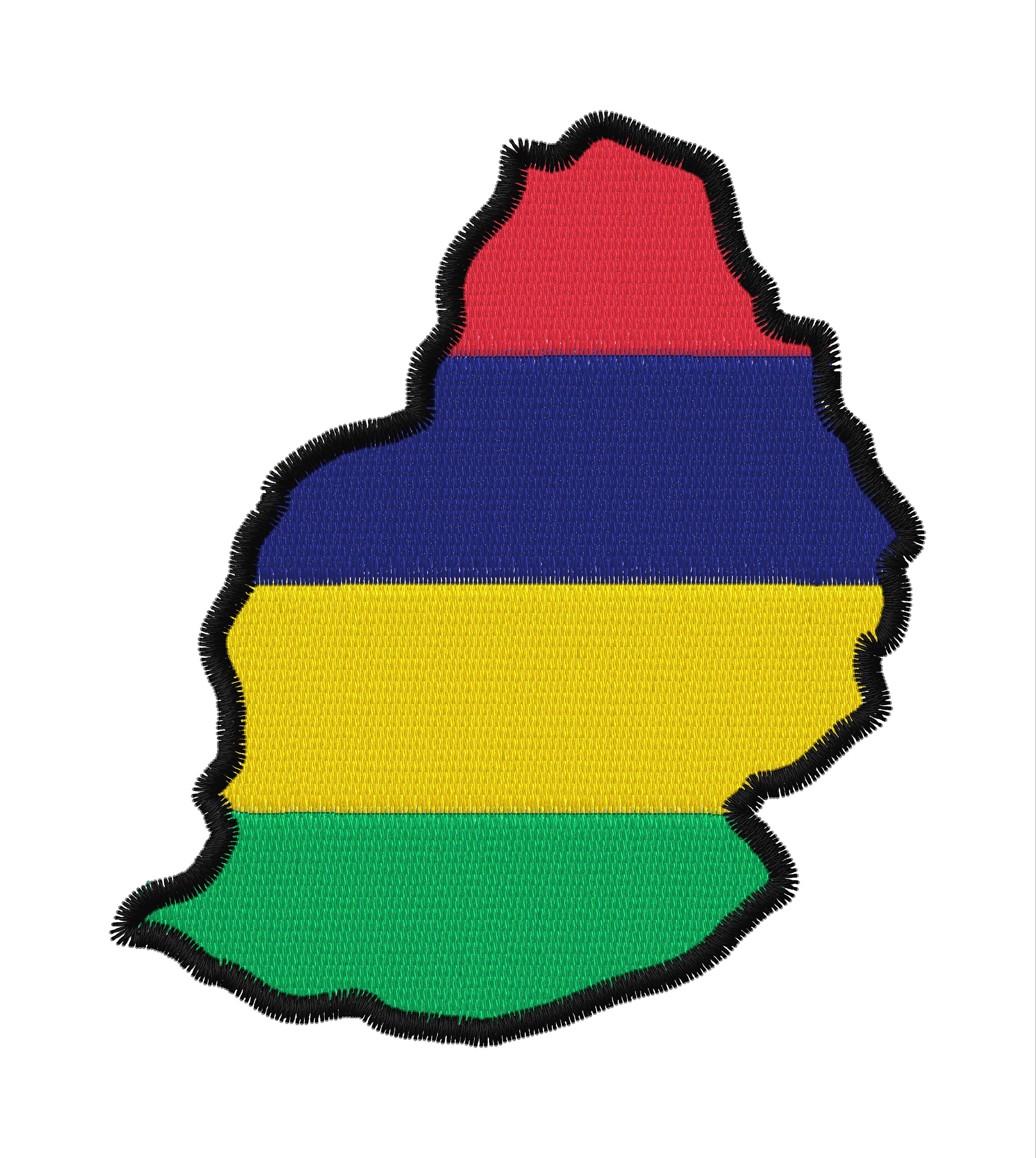 Multiple Size Embroidery Machine Flag Banner Mauritius Country Design ...