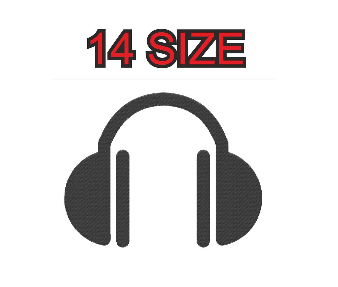 Multiple Size Embroidery Design Earphone Headphones Headset Patch ...