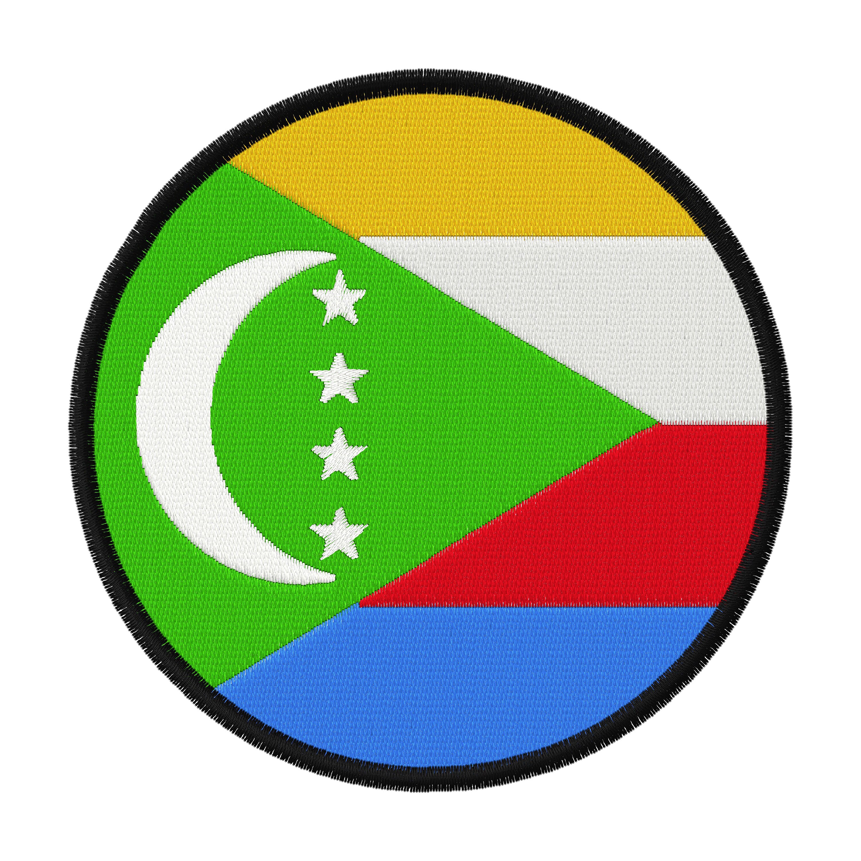 Multiple Size Embroidery Machine Flag Banner Comoros Country Design ...