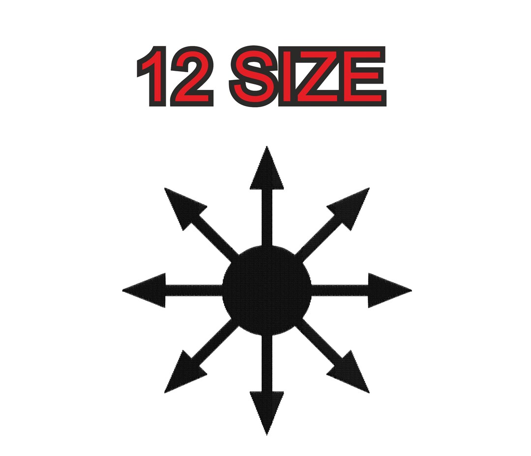 Embroidery Design Chaos Star Symbol Magic Multiple Size Embroidery ...