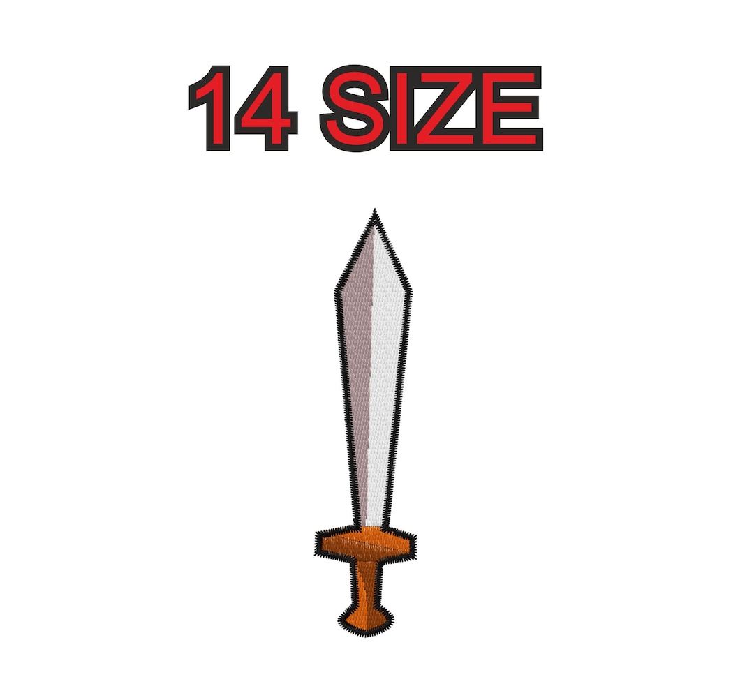 Multiple Size Embroidery Design Knight Sword Instant Download Files ...
