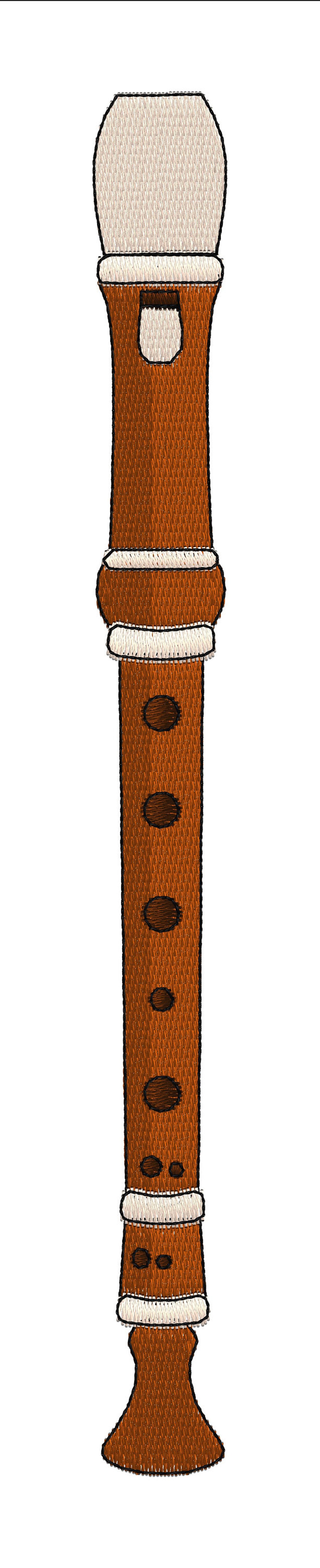 Embroidery Design Flute Musical Instrument Multiple Size Embroidery ...
