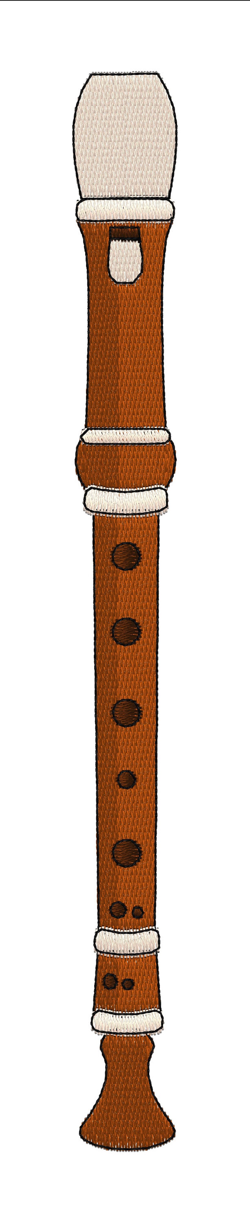 Embroidery Design Flute Musical Instrument Multiple Size Embroidery ...