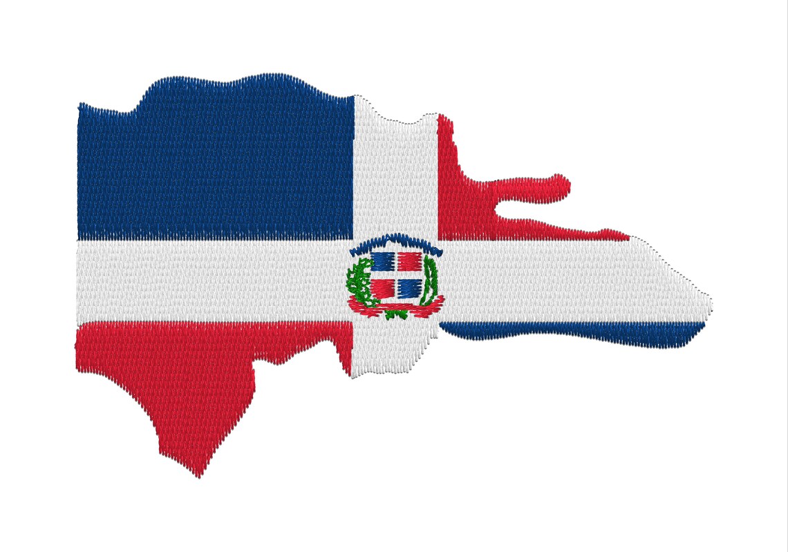 Multiple Size Embroidery Machine Flag Banner Dominican Republic Country ...