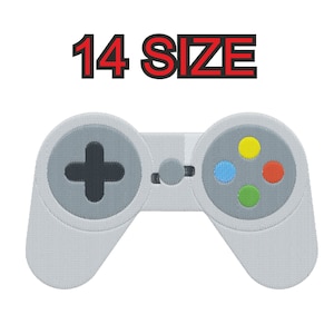 Embroidery Design Video Game Controller Gamer Multiple Size Silhouette ...