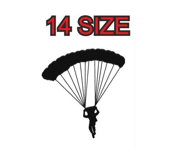 Multiple Size Embroidery Design Parachute Parachuting - Etsy