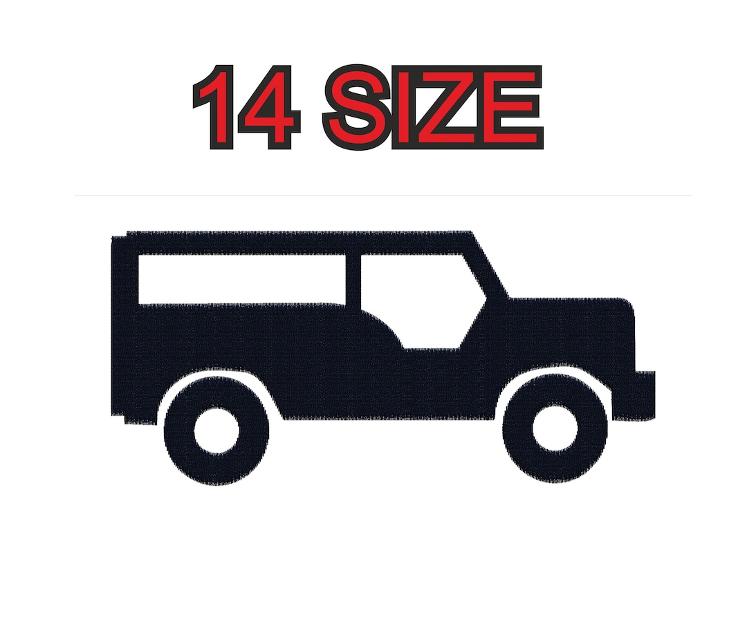 Embroidery Design Car Offroad 4x4 Suv All Wheel Multiple Size ...