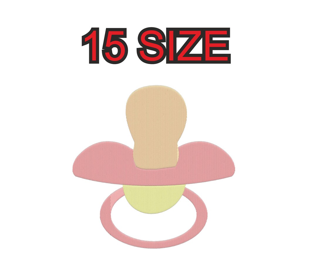 Embroidery Design Pacifier Baby Dummy Soother Multiple Size Silhouette ...