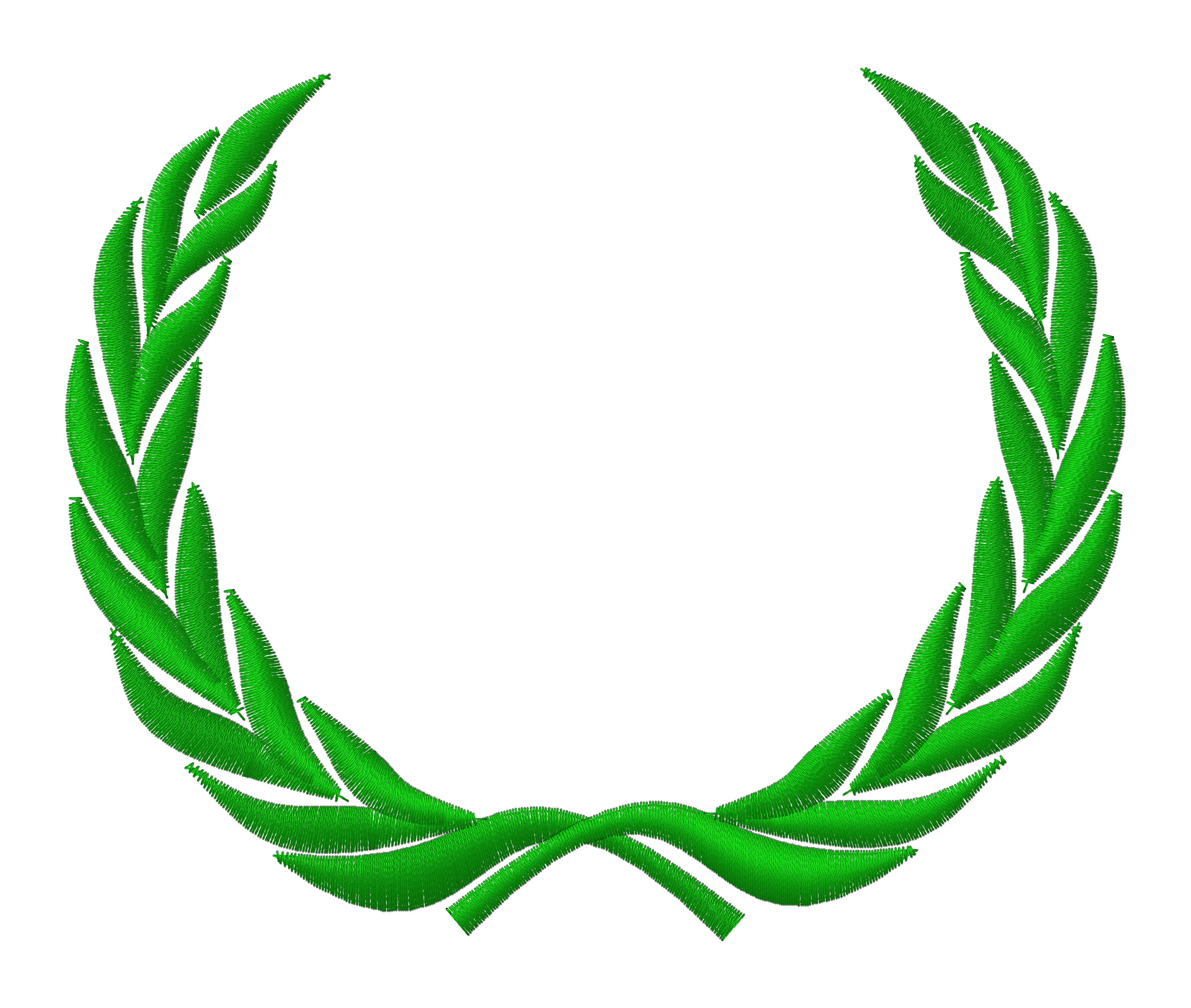 Embroidery Design Laurel Wreath Multiple Size Patch Instant - Etsy