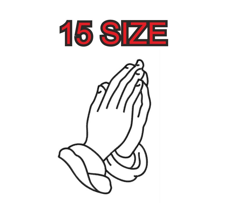 Embroidery Design Praying Prayer Hand Christian Multiple Size - Etsy
