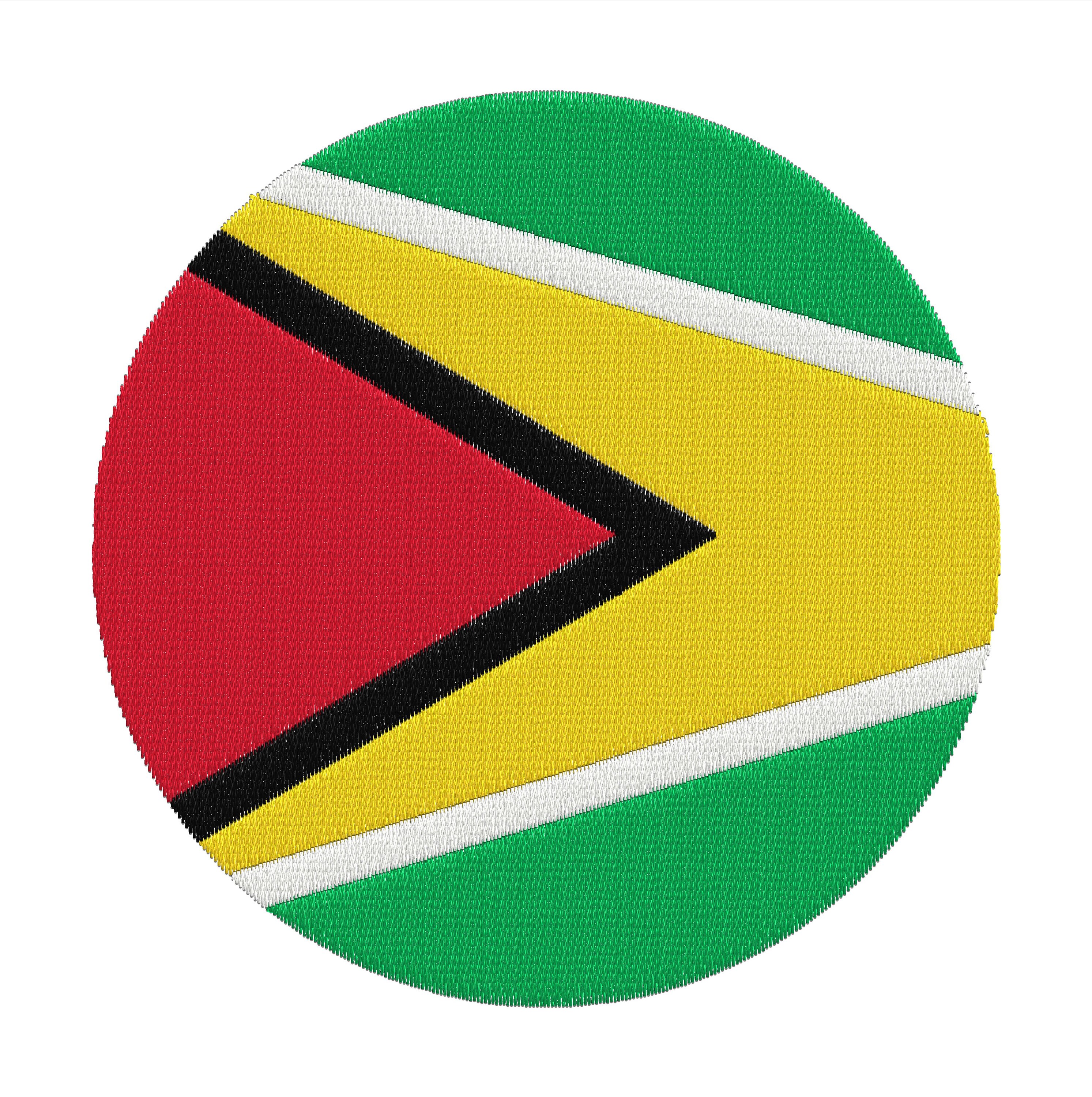 Multiple Size Embroidery Machine Flag Banner Guyana Country Design ...