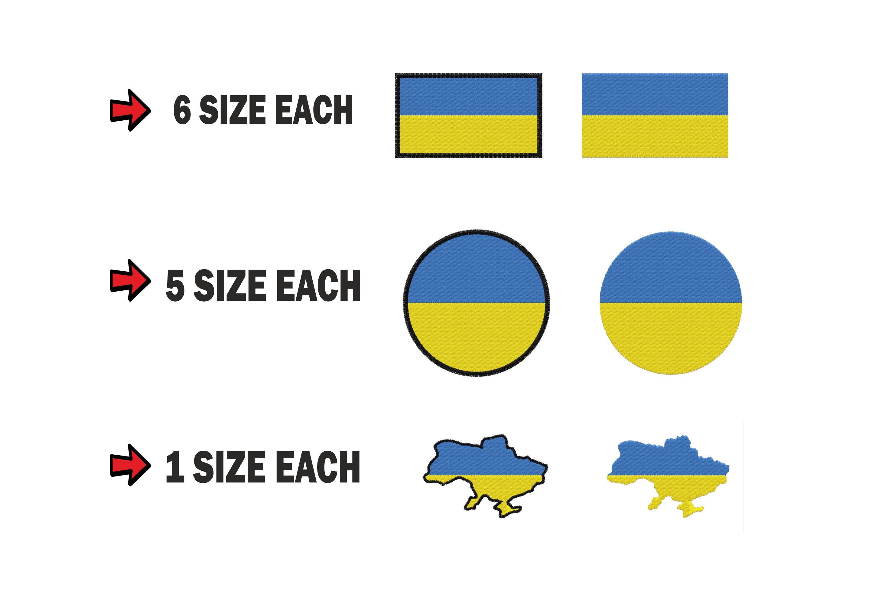 Multiple Size Embroidery Machine Flag Banner Ukraine Country - Etsy