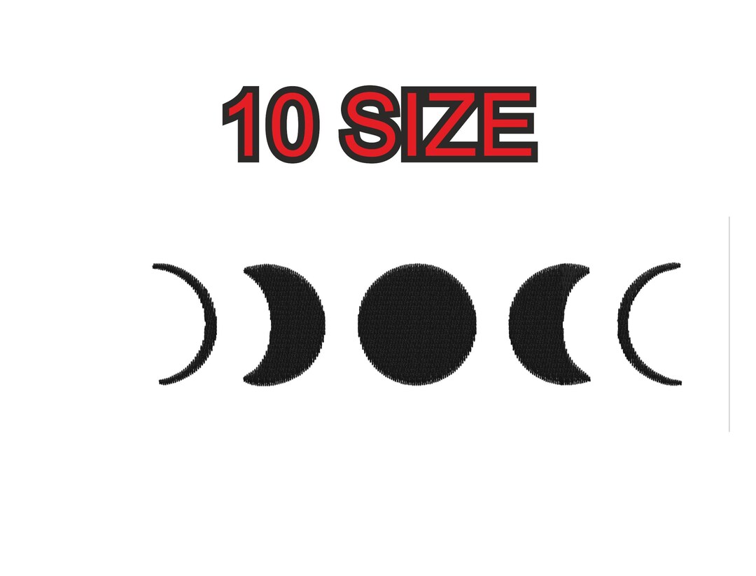Multiple Size Embroidery Design Moon Phases Instant Download Files ...