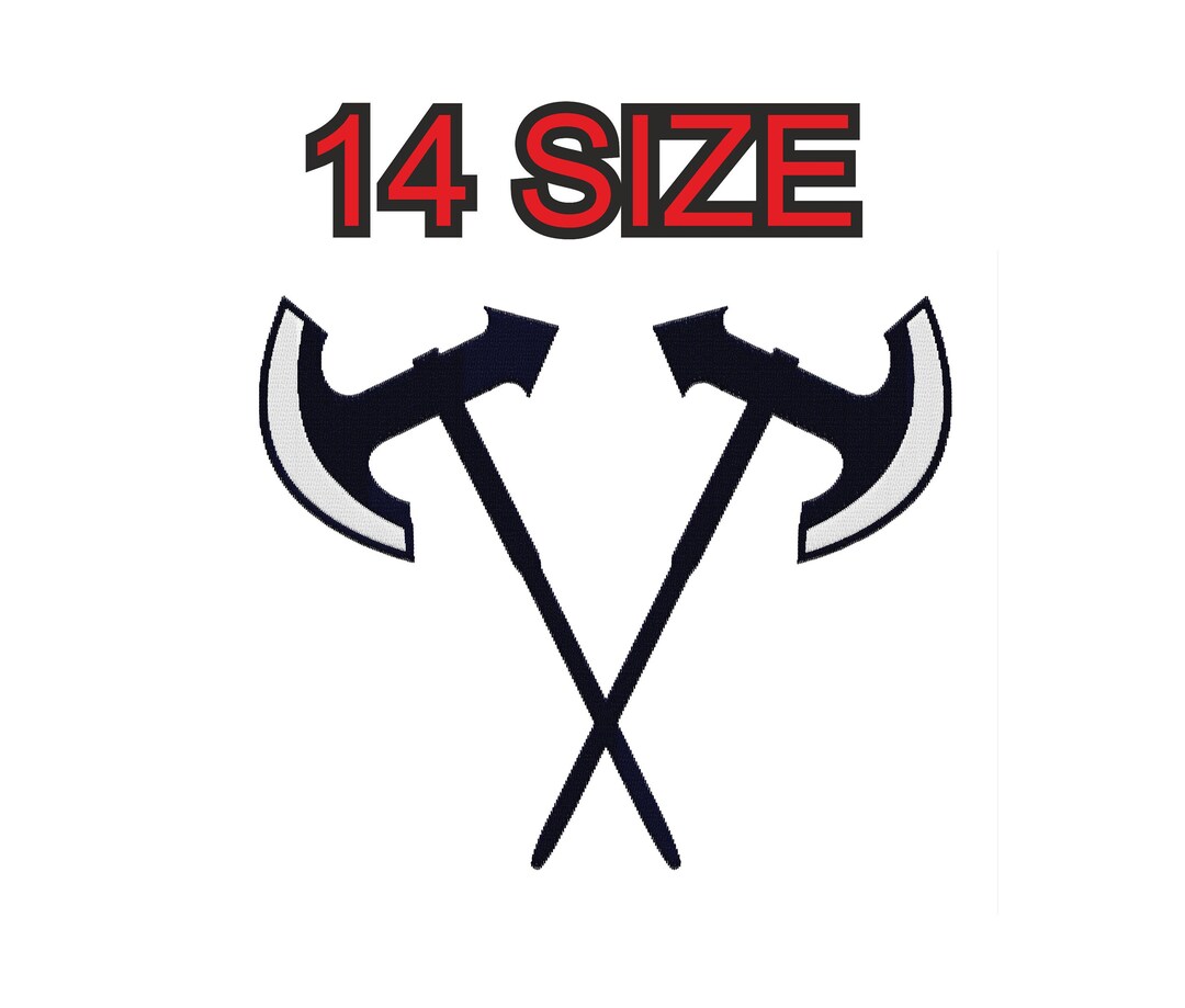 Embroidery Design Axes Crossed Viking Lumberjack Celtic Multiple Size ...