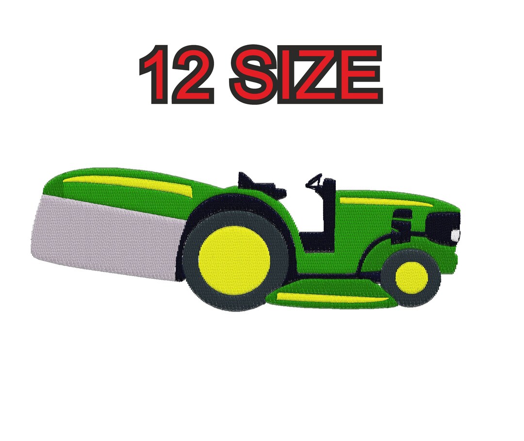 Embroidery Design Lawnmower Riding Lawn Tractor Multiple Size ...