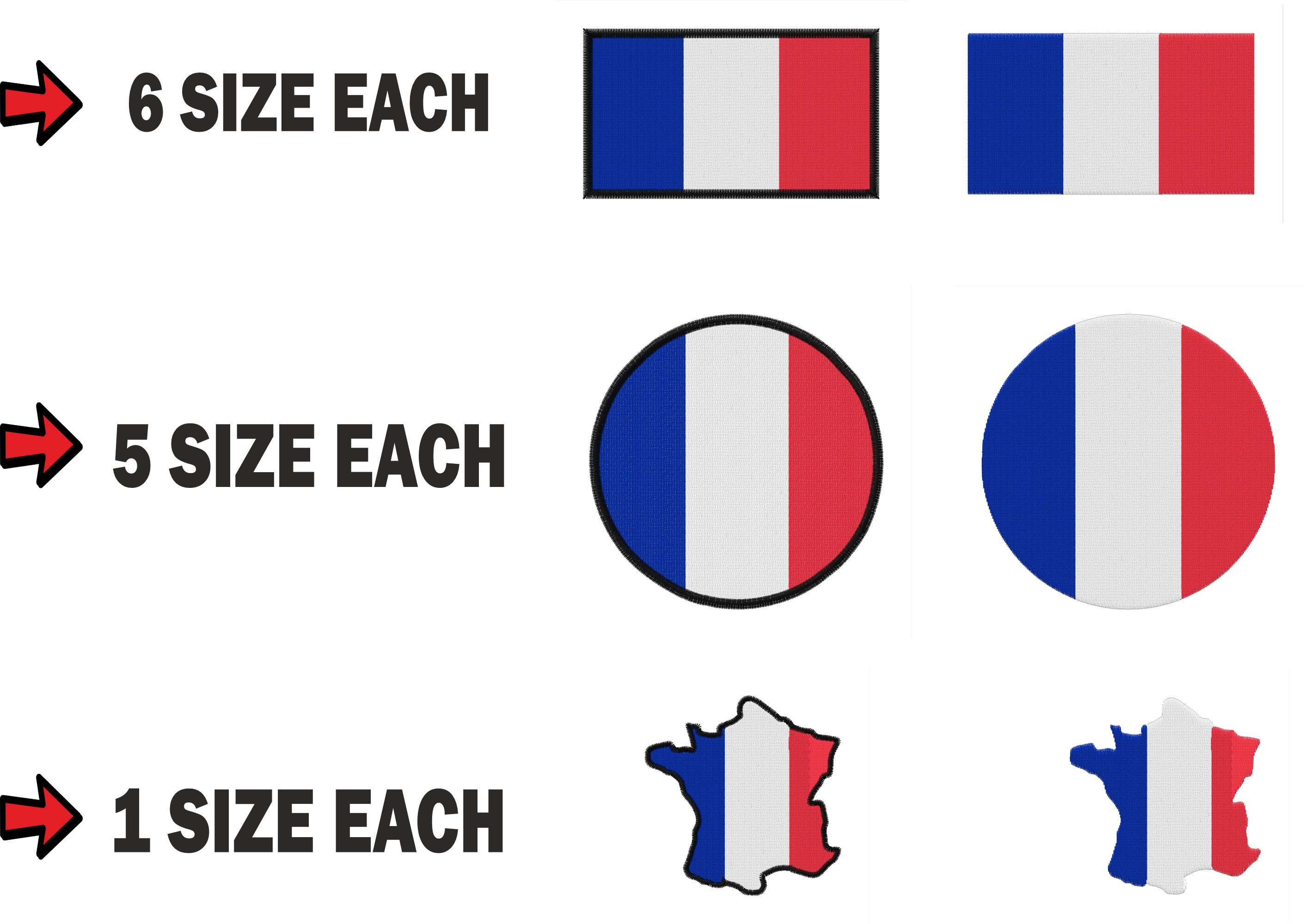 Multiple Size Embroidery Machine Flag Banner France French - Etsy