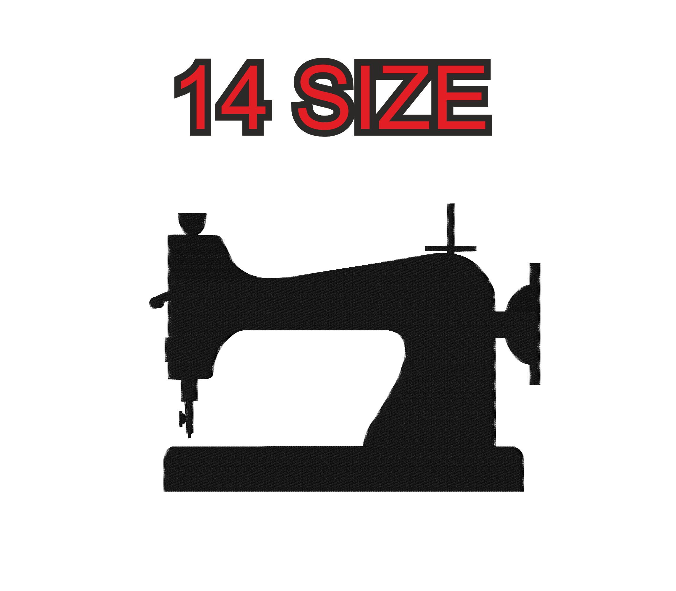 Multiple Size Embroidery Design Sewing Machine Silhouette | Etsy
