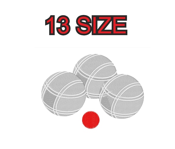 Embroidery Design Petanque Lawn Ball Bocce Bowls Multiple Size - Etsy