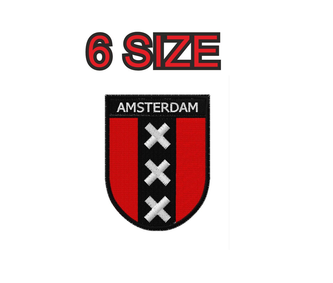 Multiple Size Embroidery Design Amsterdam Flag Shield Coat of Arms ...