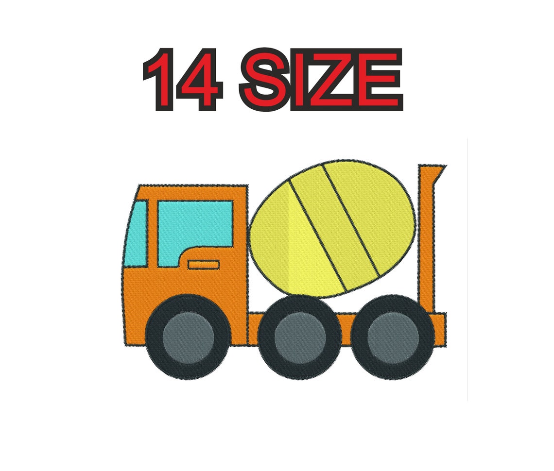 Embroidery Design Crement Mixer Construction Concrete Multiple Size ...