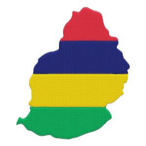 Multiple Size Embroidery Machine Flag Banner Mauritius Country Design ...