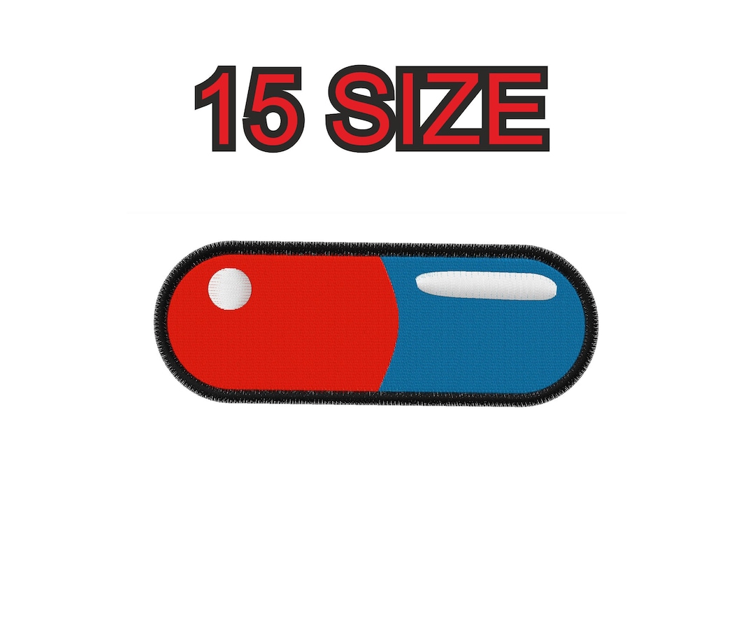 Multiple Size Embroidery Design Pill Capsule Meidicine Instant Download ...