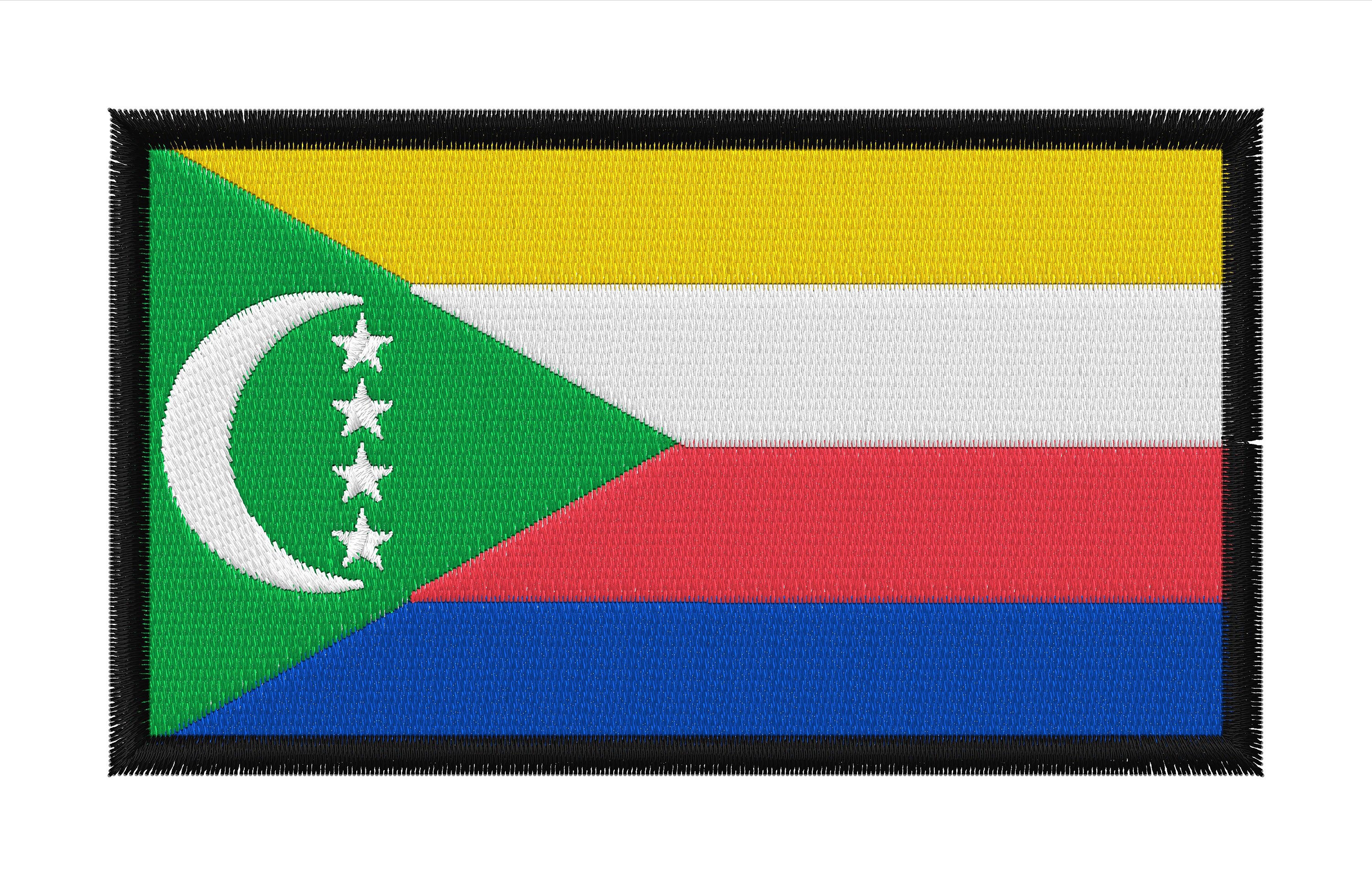 Multiple Size Embroidery Machine Flag Banner Comoros Country Design ...