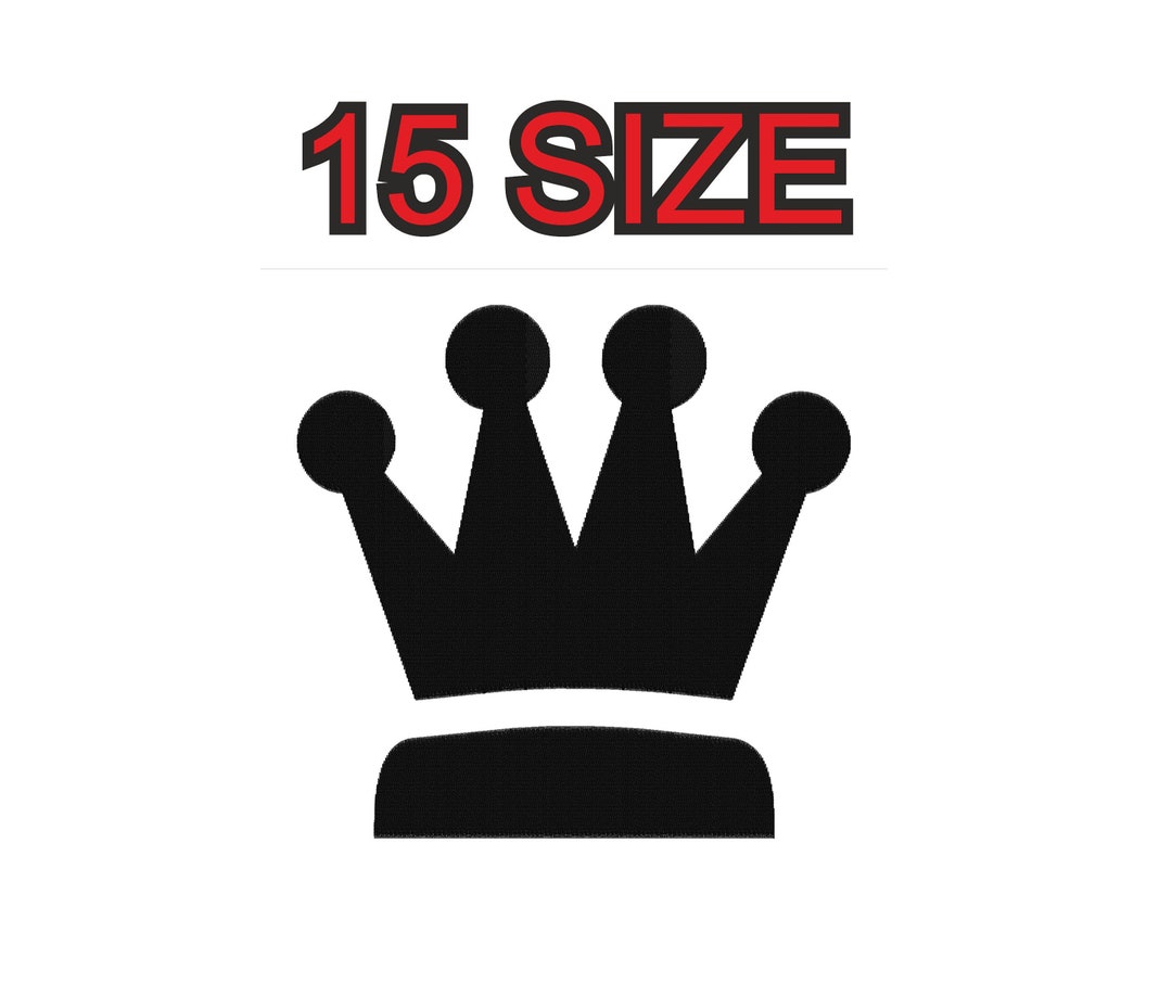 Embroidery Design Crown Princess King Queen Multiple Size Silhouette ...