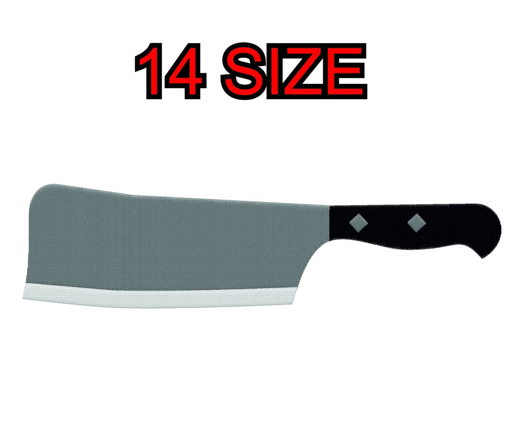 Embroidery Design Knife Chef Butcher Multiple Size Silhouette Instant ...