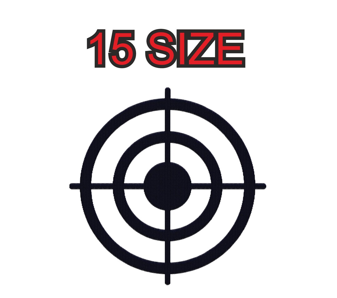 Embroidery Design Shooting Target Multiple Size Embroidery Silhouette ...