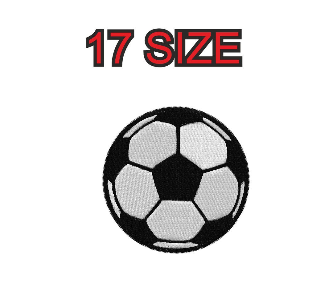 Multiple Size Embroidery Design Soccer Ball Foot Football Instant ...